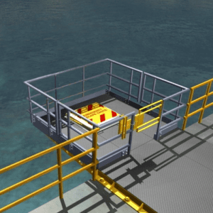 Offshore evacuation escape chutes